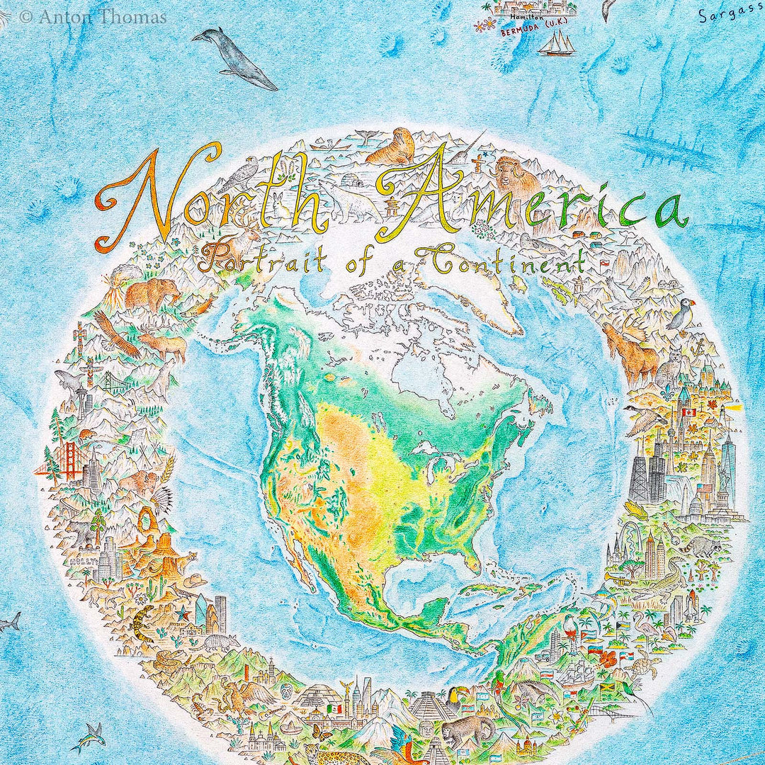 North America: Portrait of a Continent – Poster Print – Anton Thomas Art