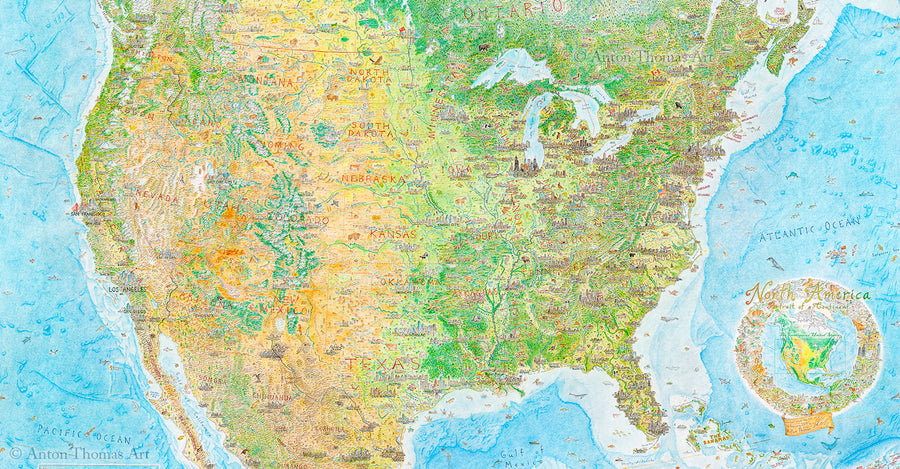 The Contiguous United States – Poster Print – Anton Thomas Art