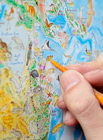 Wild World Map — An Illustrated Map of Animals – Anton Thomas Art