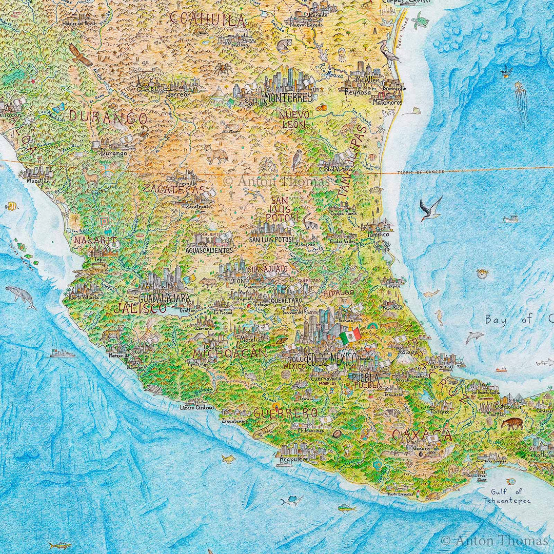 North America: Portrait of a Continent – Poster Print – Anton Thomas Art