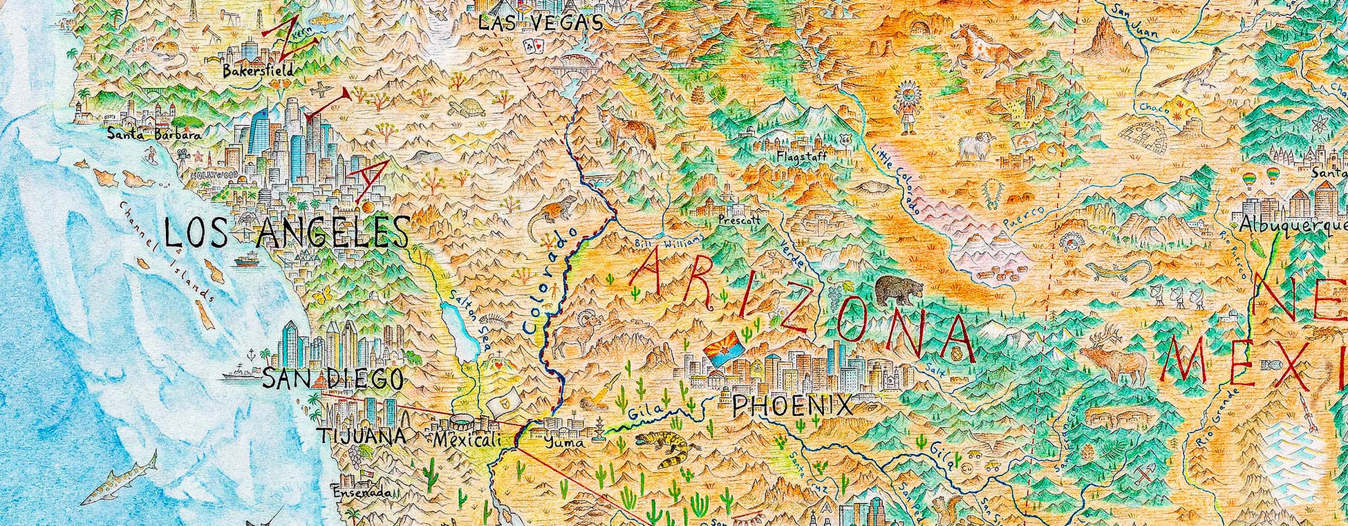 Hand-Drawn Maps – Prints of Wild World, North America & More – Anton ...